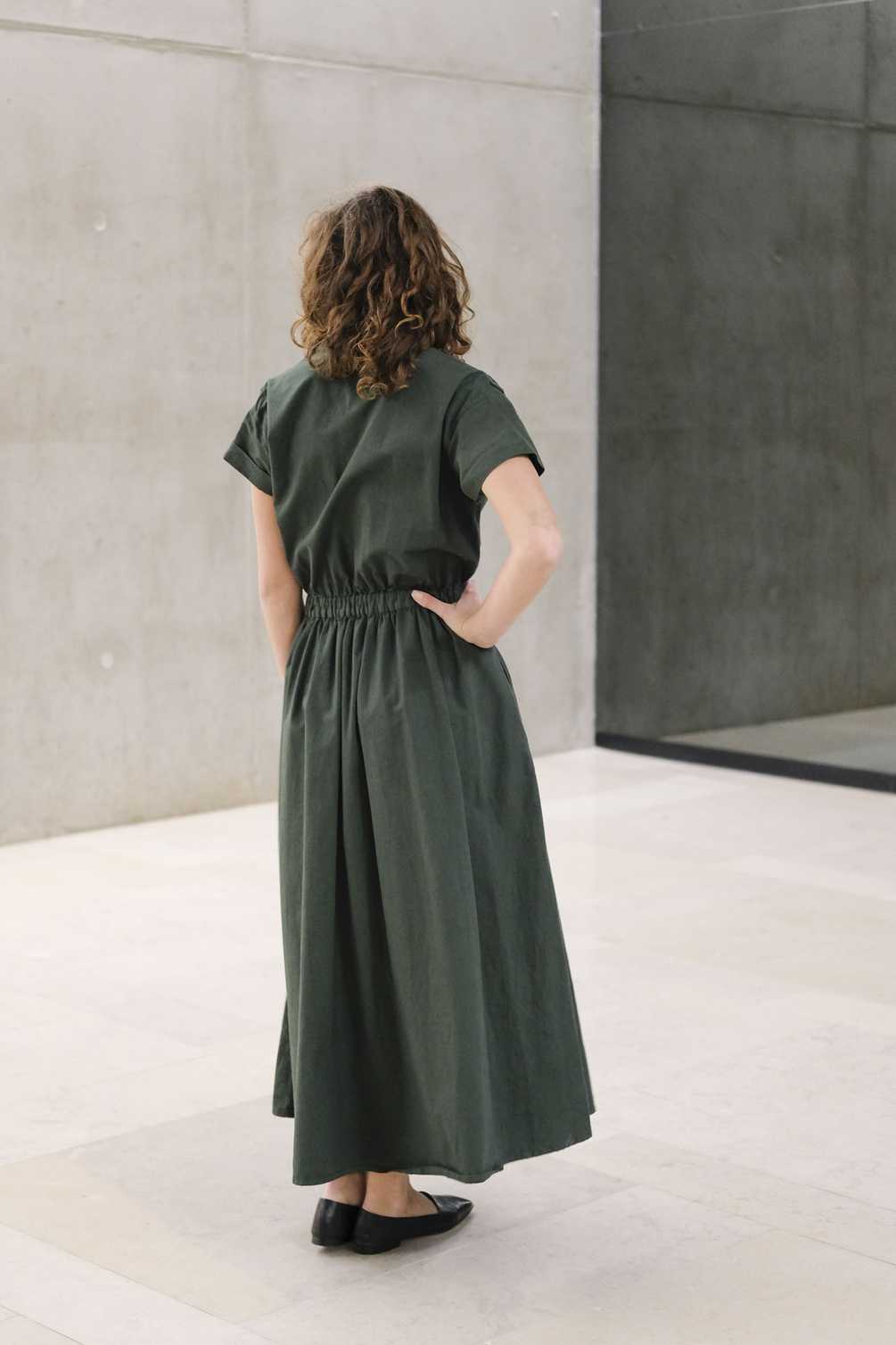 girls of dust w-service dress forest green › halflange jurken | soul-sister