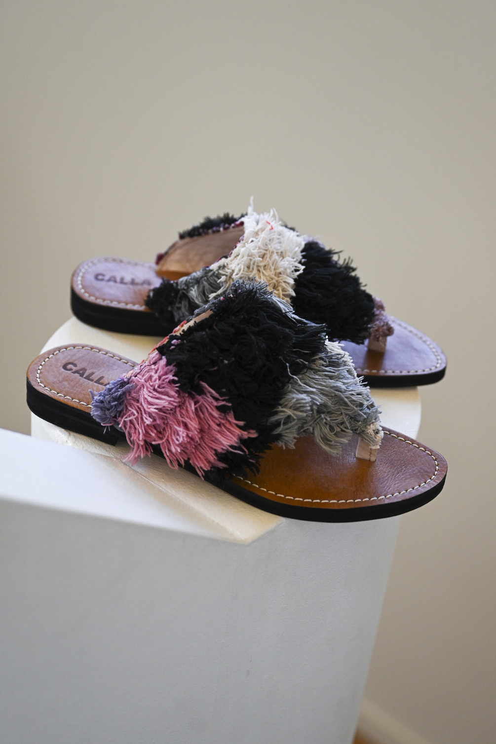 calla lily babouche sandal purple black › sandalen | soul-sister