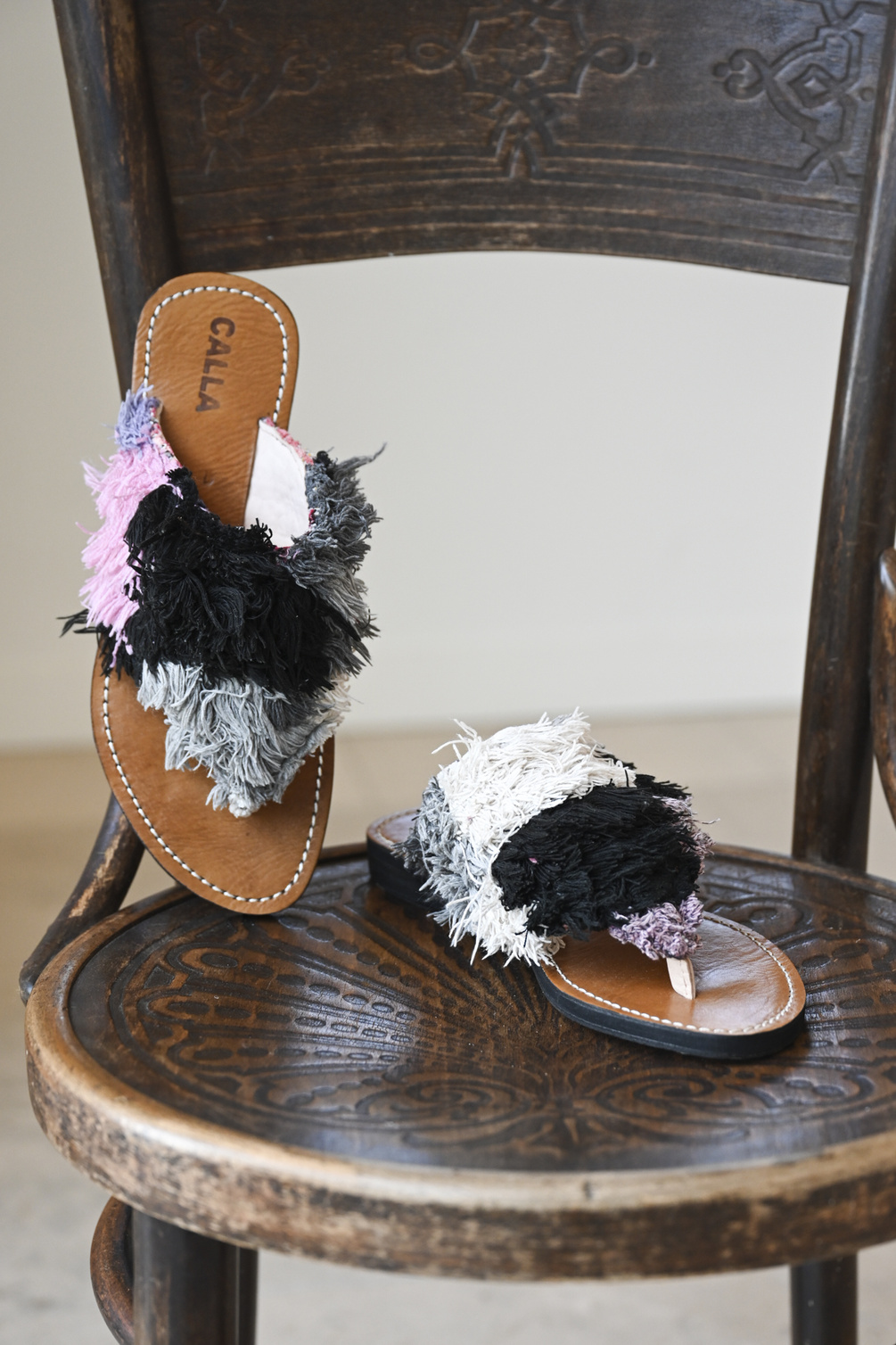 calla lily babouche sandal purple black › sandalen | soul-sister