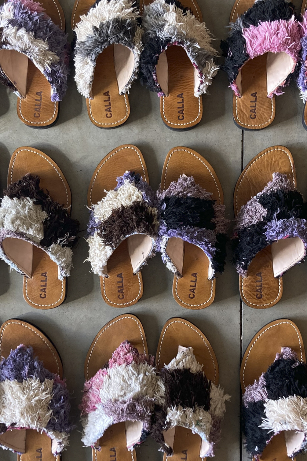 calla lily babouche sandal purple black › sandalen | soul-sister